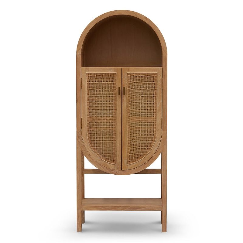 Avalon Rattan Door Cabinet - Natural - Outdoor Living Essentials