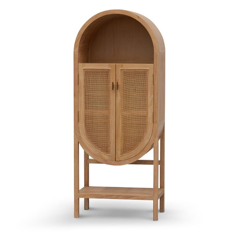 Avalon Rattan Door Cabinet - Natural - Outdoor Living Essentials
