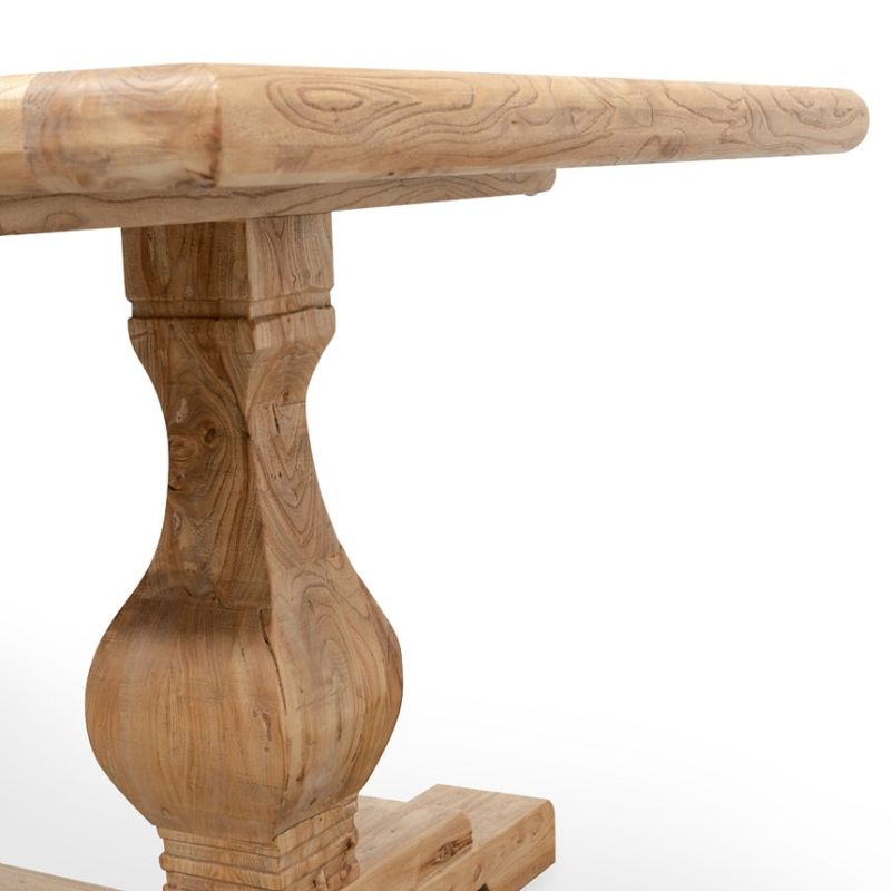 Berkleigh 240cm Elm Wood Dining Table - Rustic - Outdoor Living Essentials