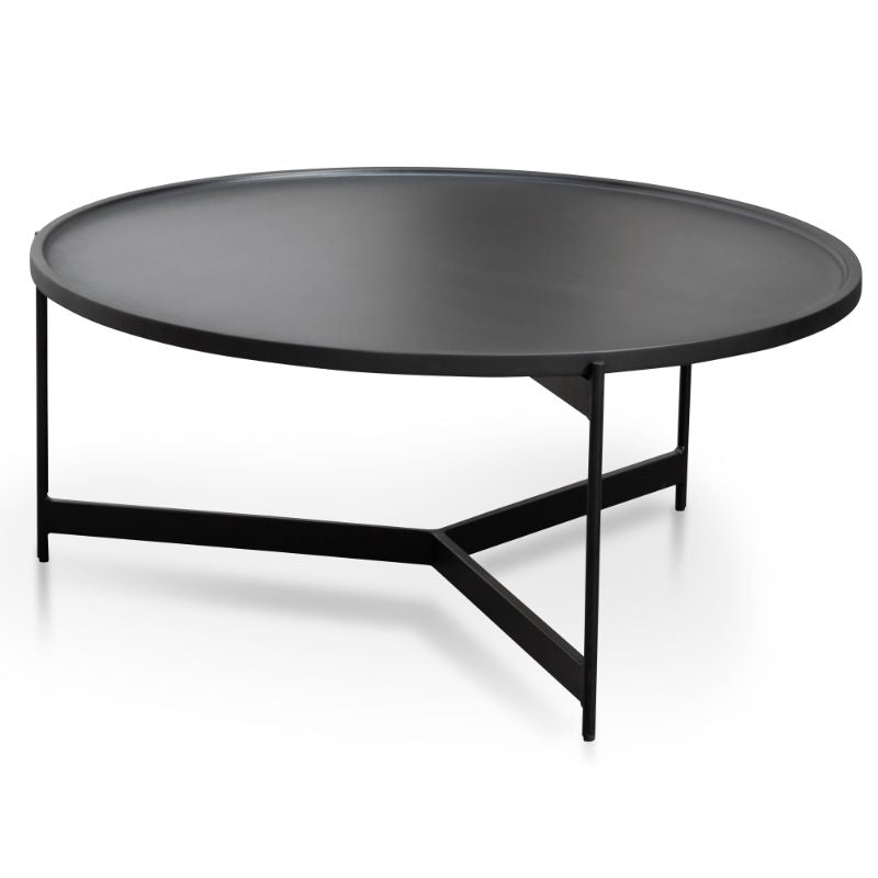 Foam 90cm Coffee Table - Matt Black - Outdoor Living Essentials