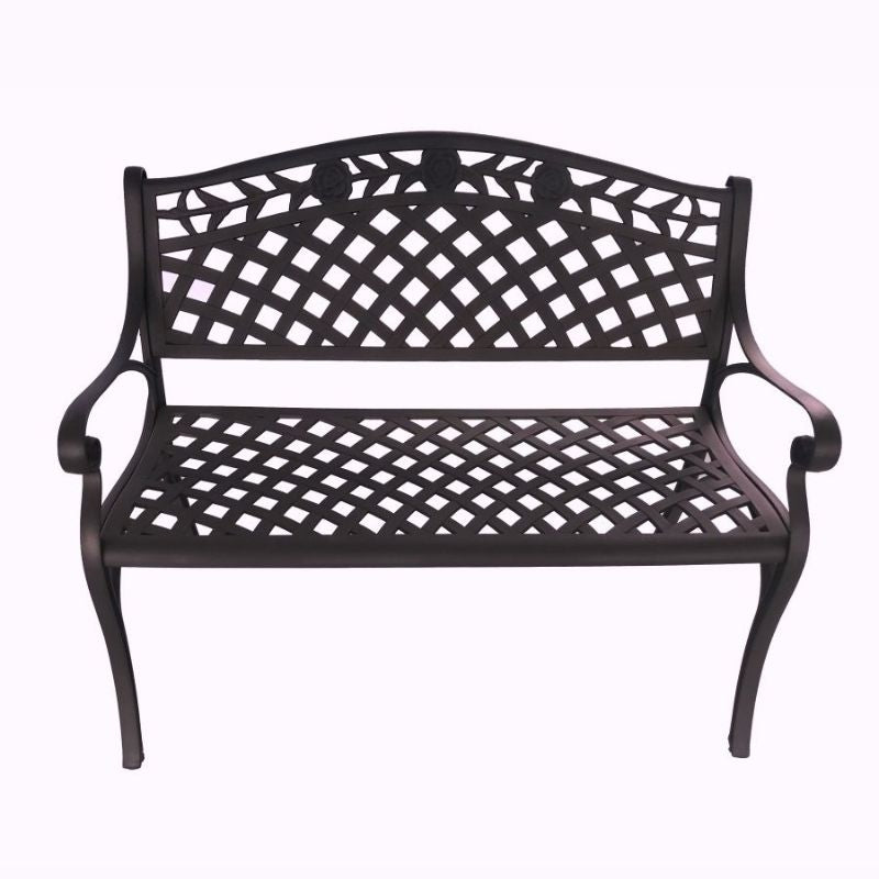 Melissa Cast Aluminium Bench - Outdoor Living Essentials