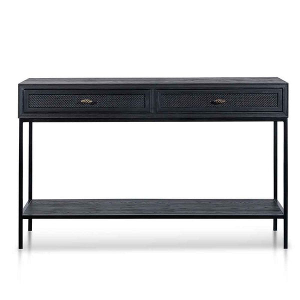 Sheffield 140cm Console Table - Black - Outdoor Living Essentials
