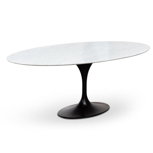 Thistlebrook 200cm Marble Dining Table - Black Base - Outdoor Living ...