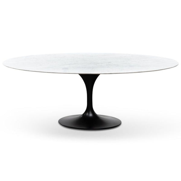 Thistlebrook 200cm Marble Dining Table - Black Base - Outdoor Living ...